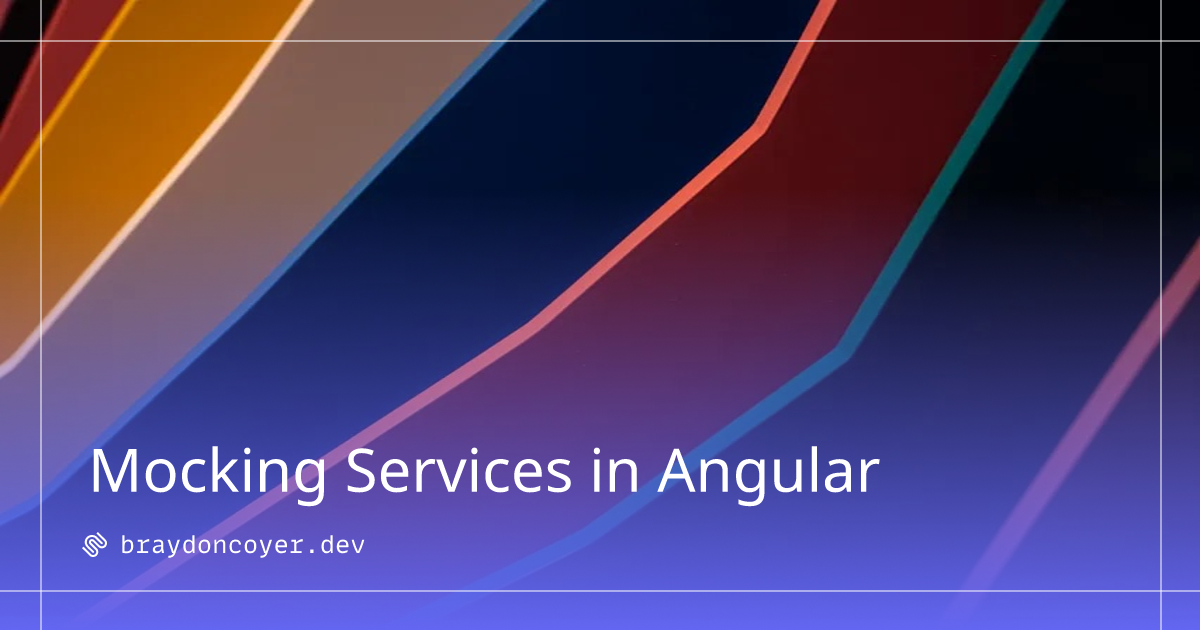 Mocking Services In Angular